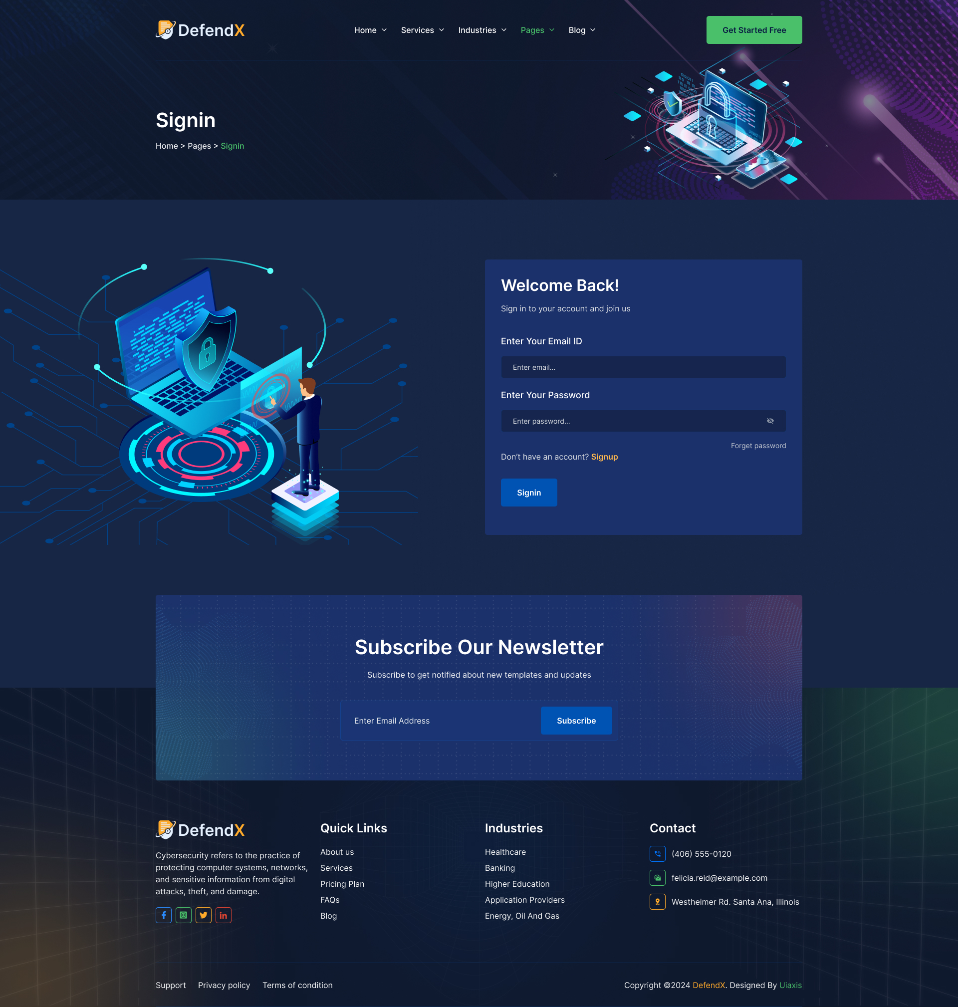 Defendx - Cyber Security Figma Template by UIAXIS | ThemeForest