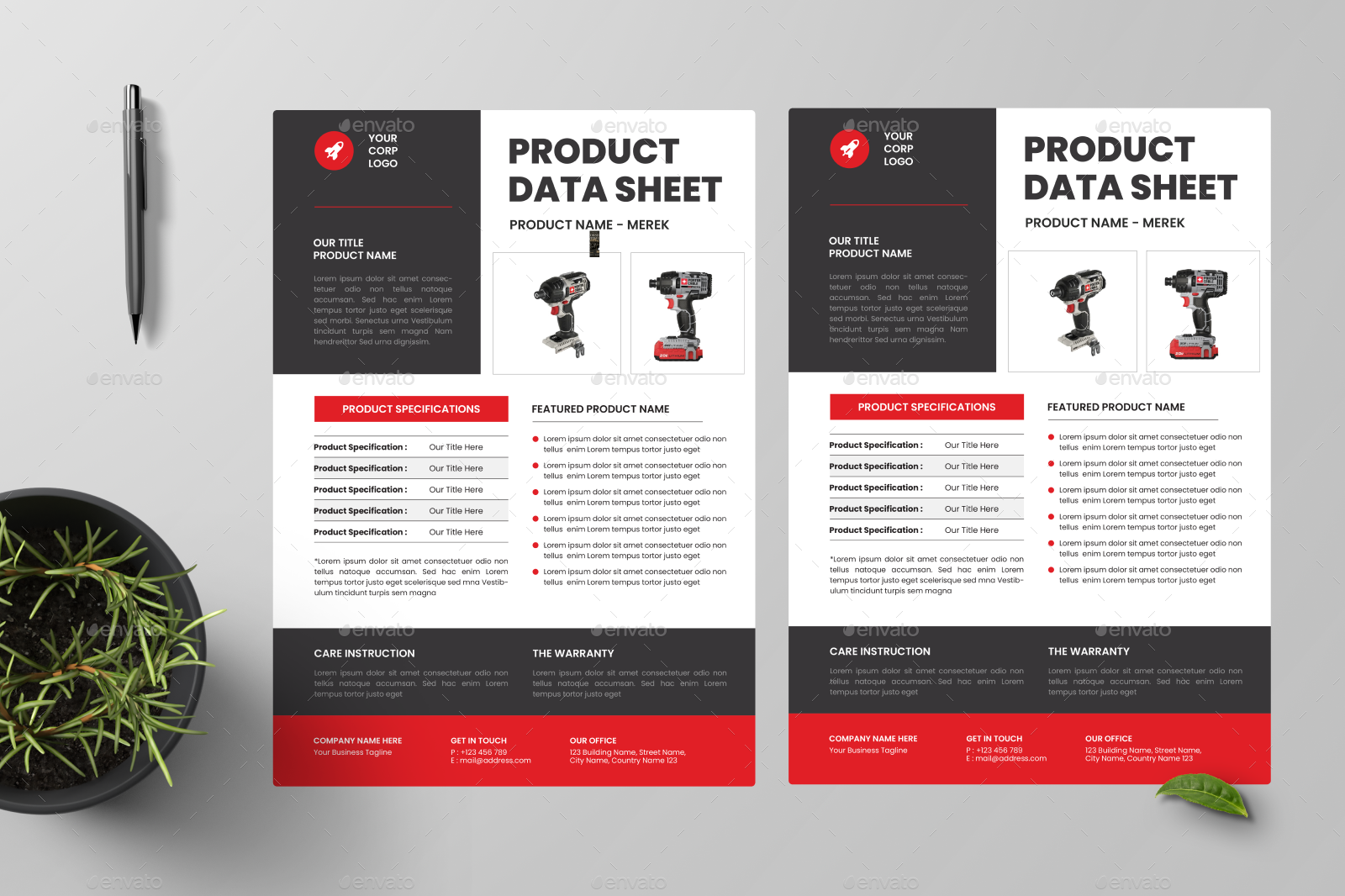 Technical Data Sheets, Print Templates | GraphicRiver