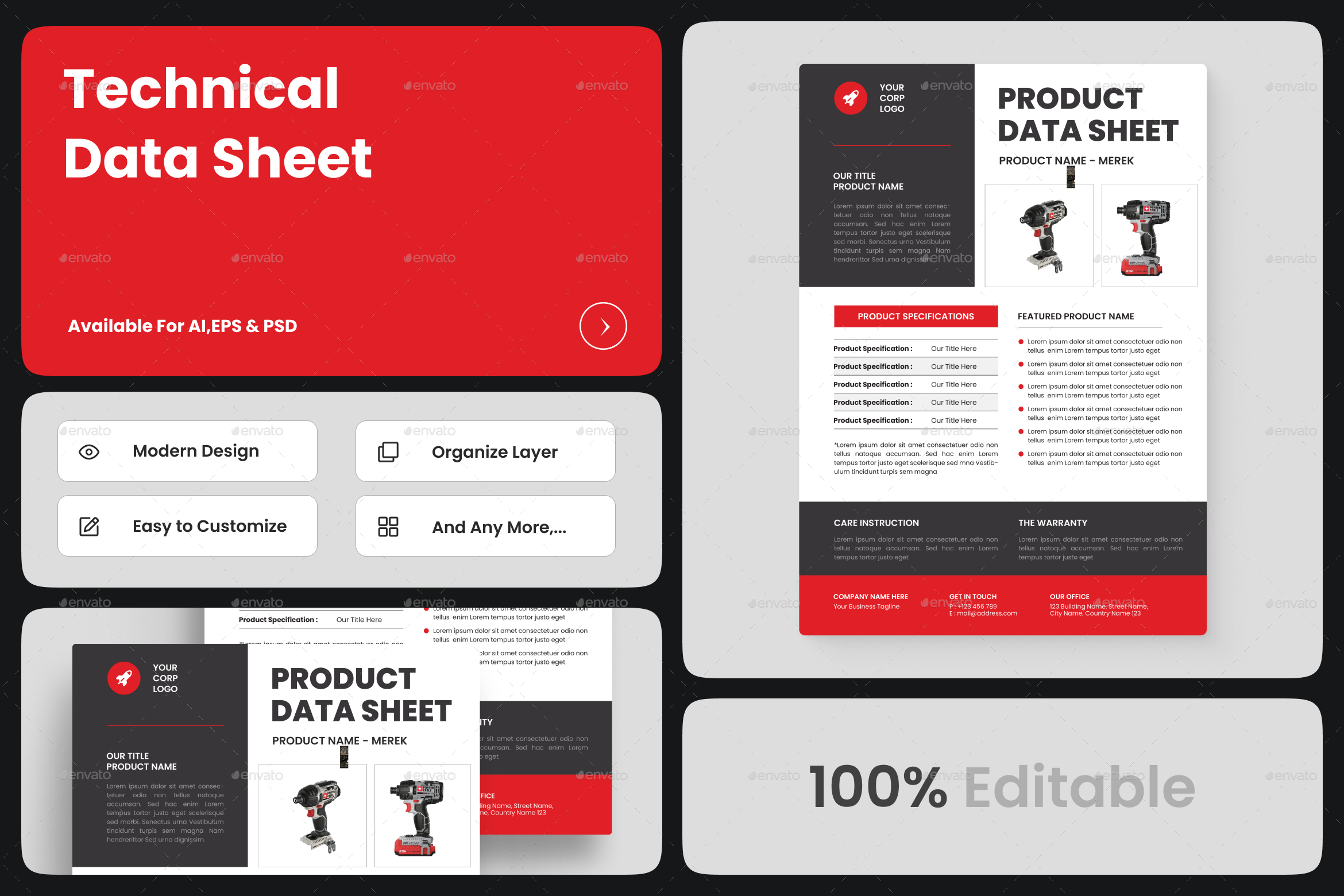 Technical Data Sheets, Print Templates | GraphicRiver