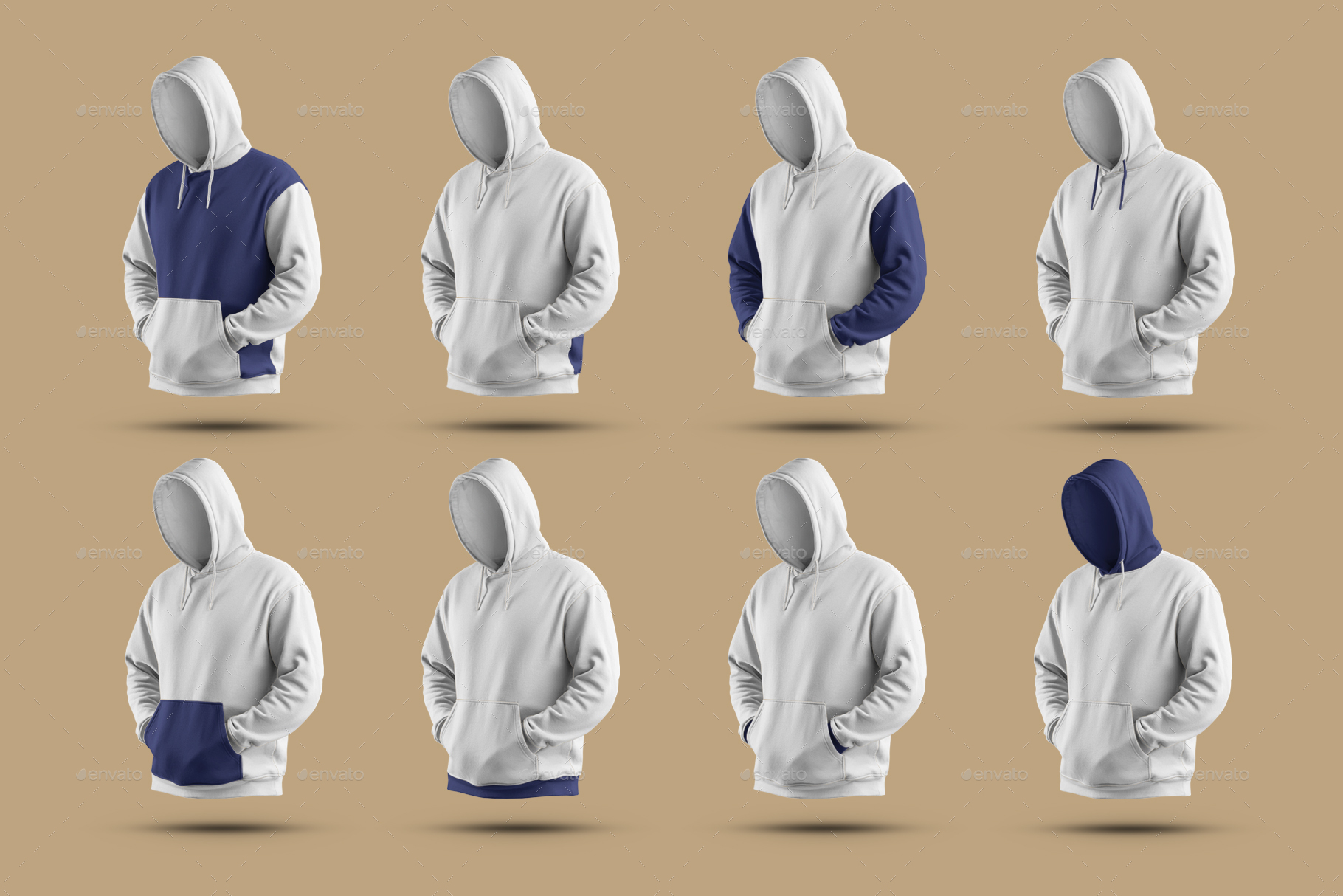 7 Mockups Oversize Hoodie in 3D Style, Graphics | GraphicRiver