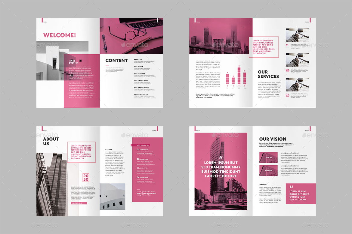 A4 Company Profile Template, Print Templates | GraphicRiver