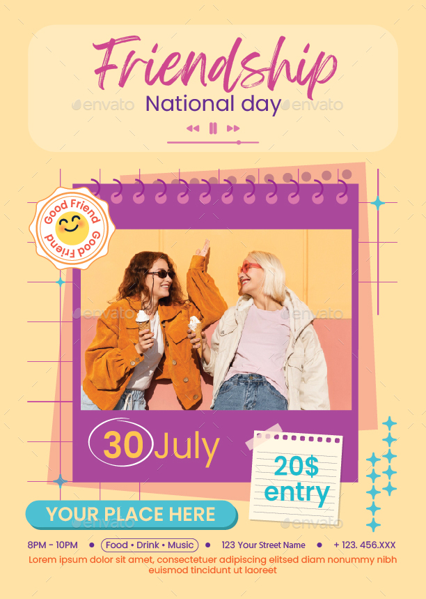 Friendship Day Flyer, Print Templates | GraphicRiver