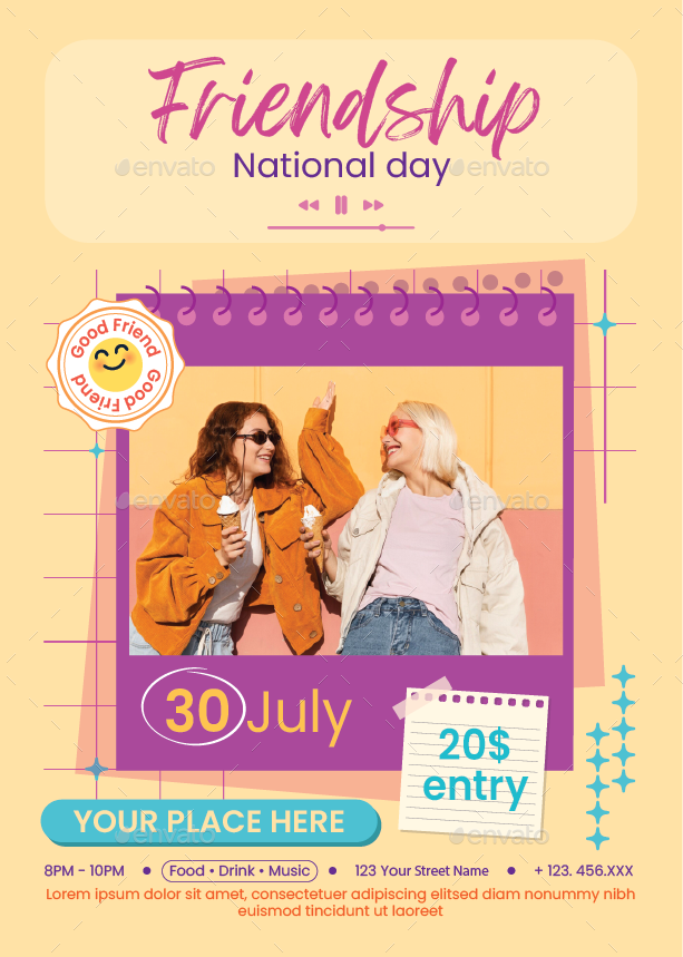 Friendship Day Flyer, Print Templates | GraphicRiver