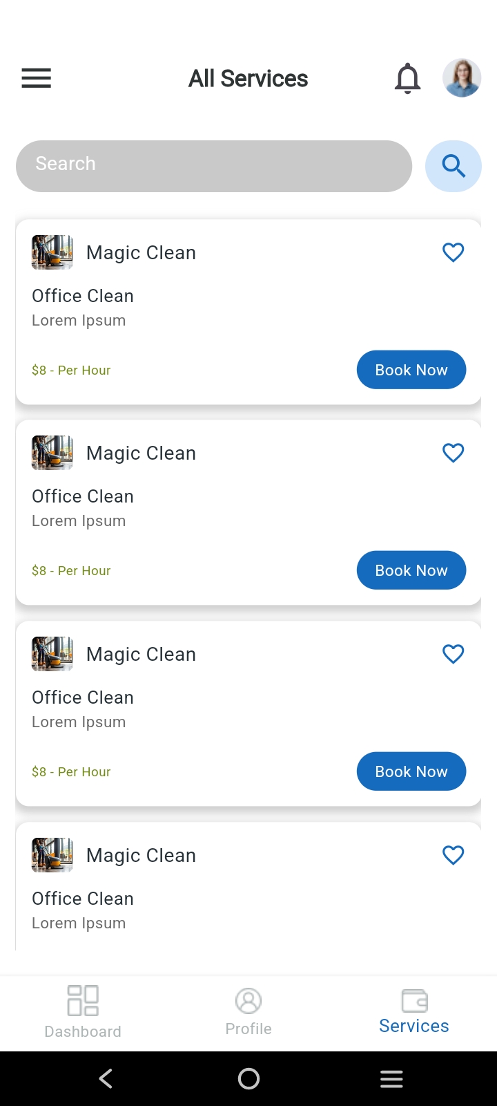 Premium Home Cleaning Services App Flutter UI by CodentraTech | CodeCanyon