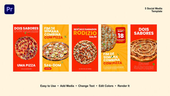Pizza Instagram Reels, Premiere Pro Templates | VideoHive