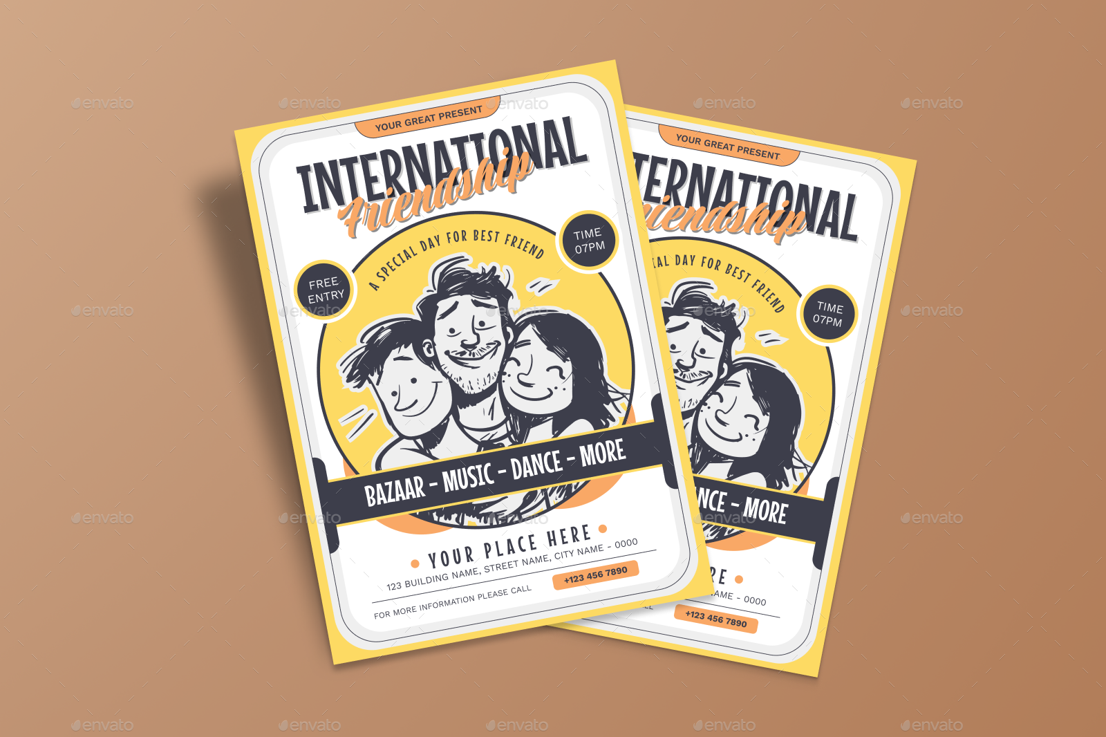 Friendship Day Flyer, Print Templates | GraphicRiver