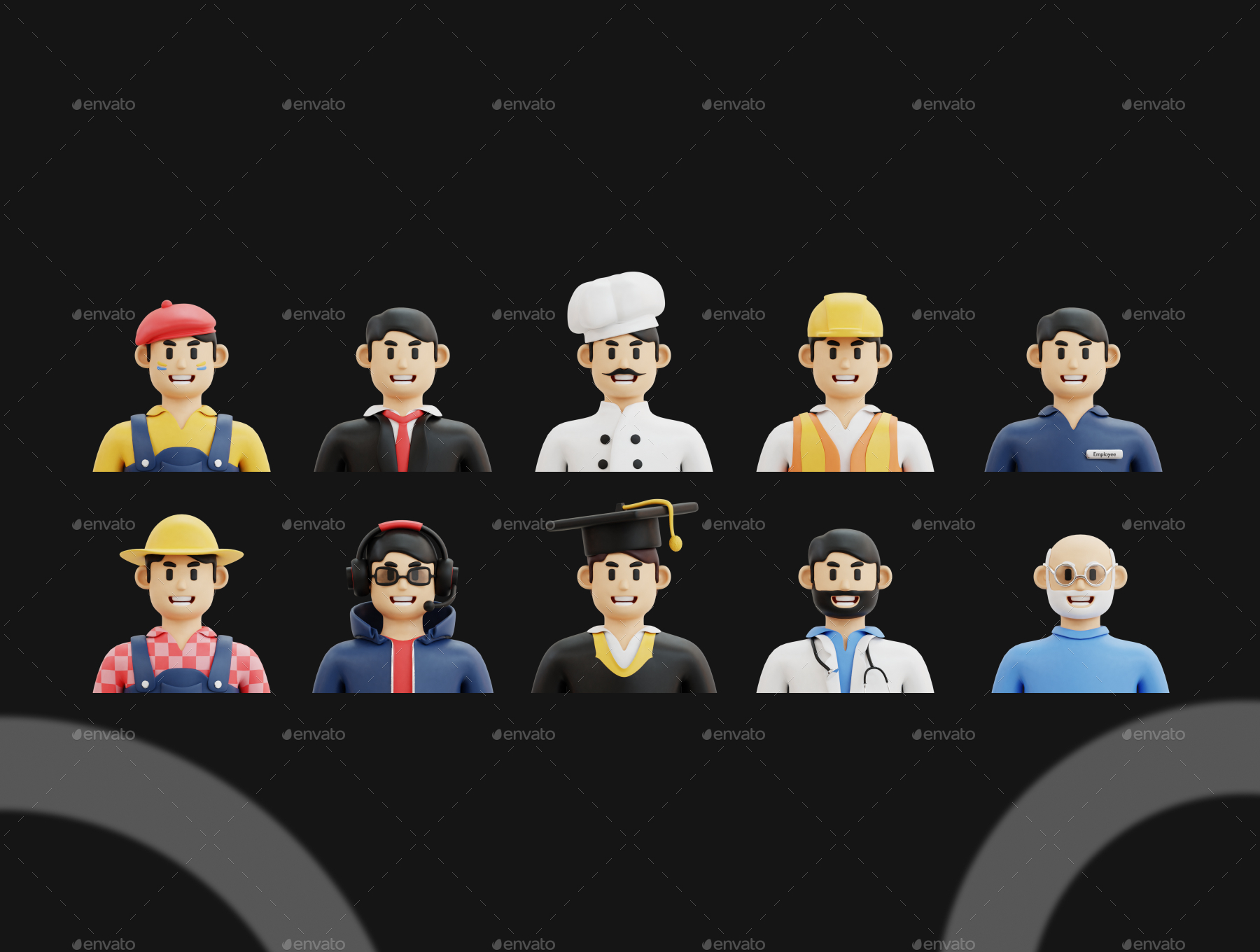 3D Profession Avatar Set Pack, Graphics | GraphicRiver