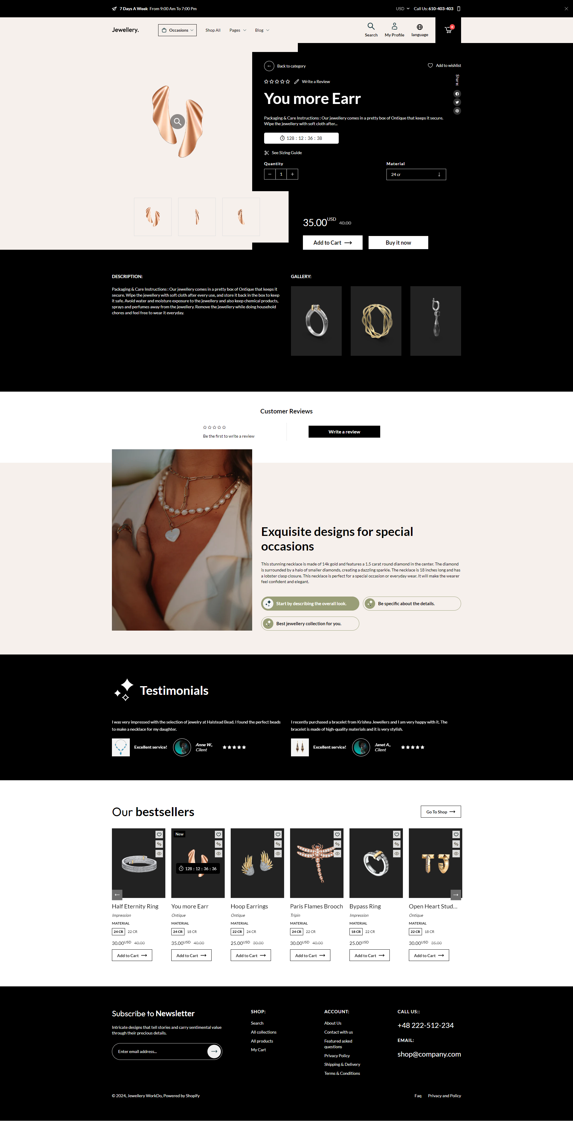 Jewellery - Morden Diamond Shopify 2.0 Theme by WorkDo | ThemeForest