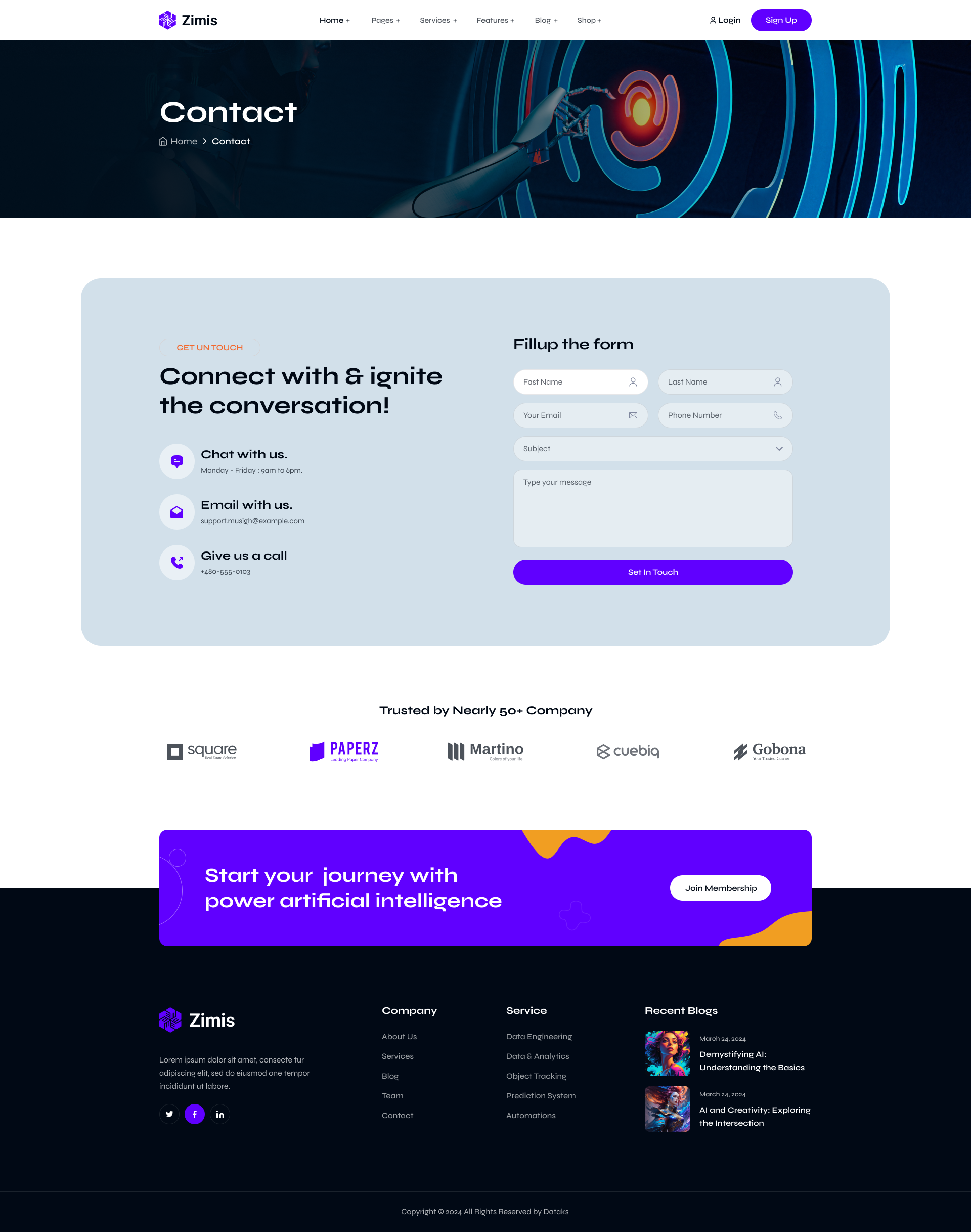 Zimis – Data Science & Analytics Figma Template by RRdevs | ThemeForest