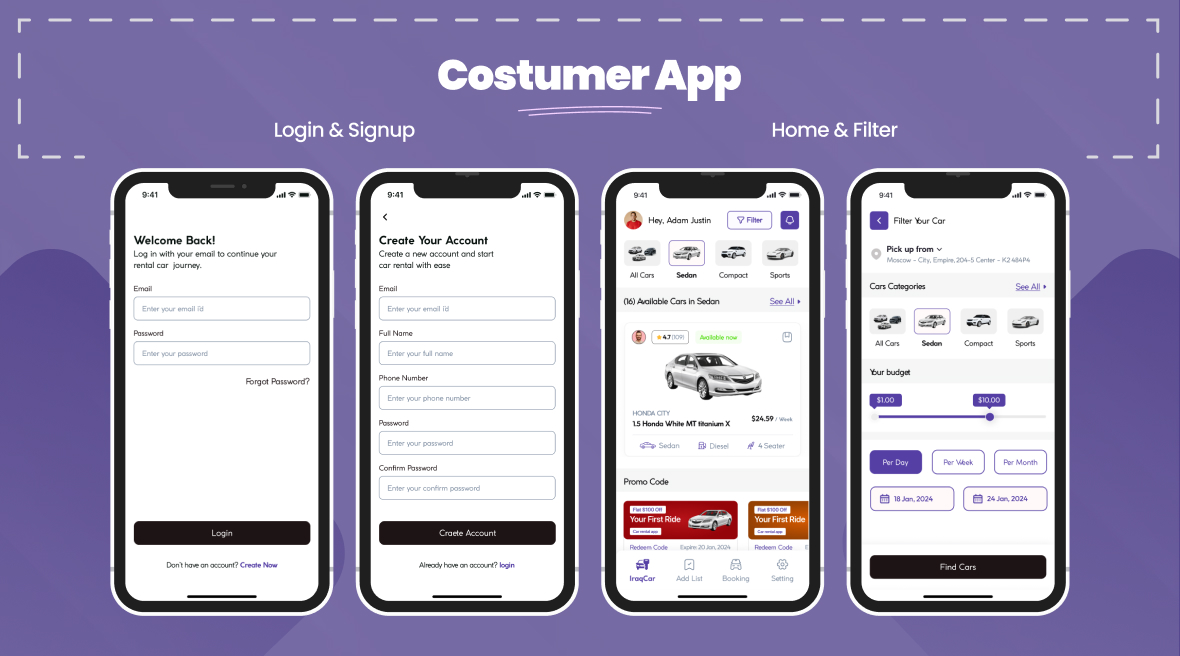 Top Vehicle Rental App | End-to-End Taxi & Car Rental Software by ...