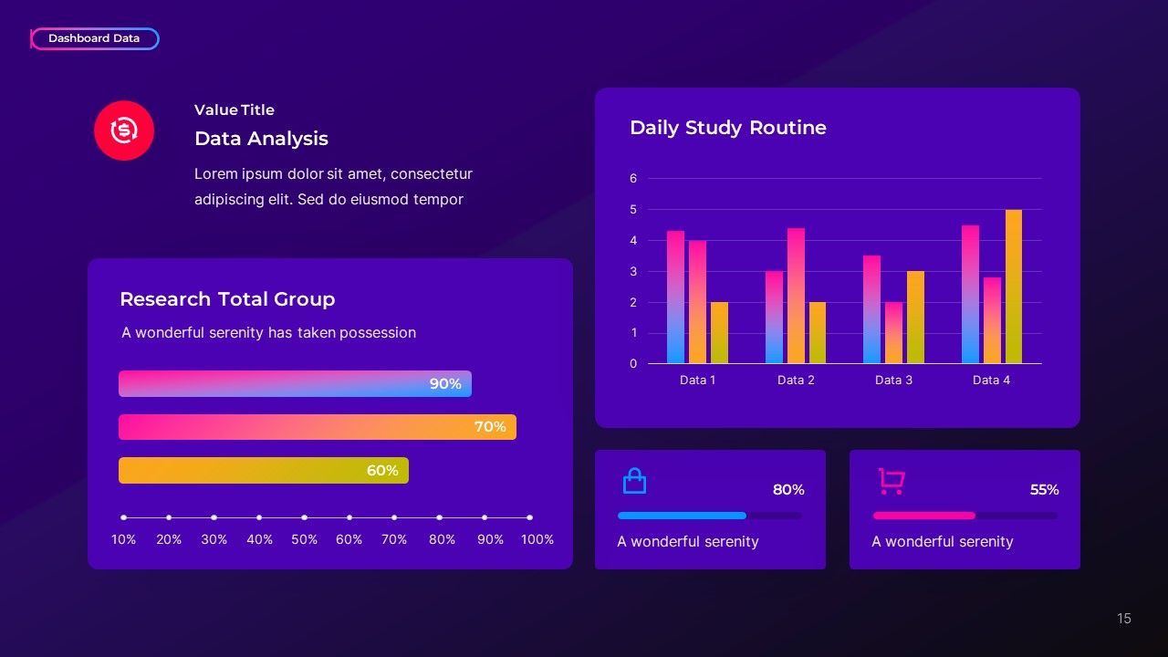 Dashboard Data PowerPoint Template, Presentation Templates | GraphicRiver
