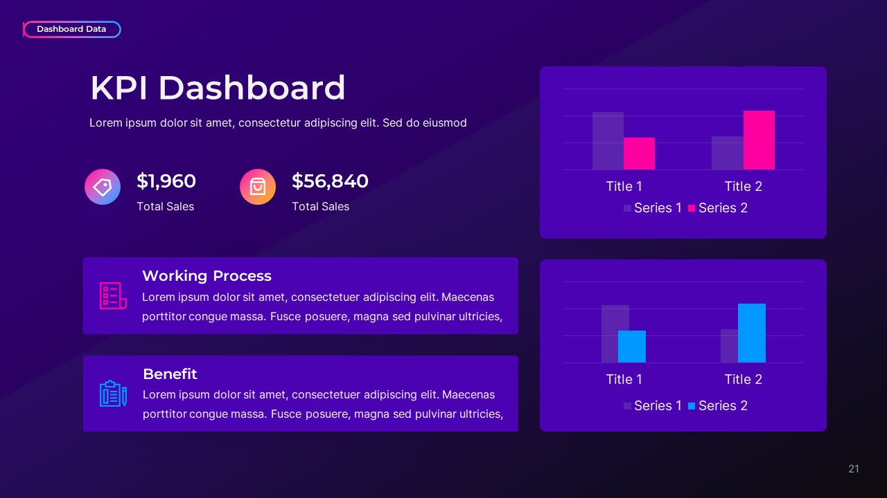 Dashboard Data PowerPoint Template, Presentation Templates | GraphicRiver