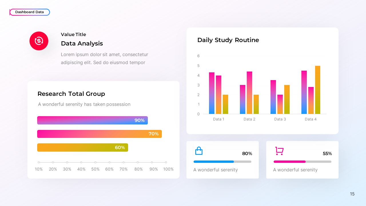 Dashboard Data PowerPoint Template, Presentation Templates | GraphicRiver