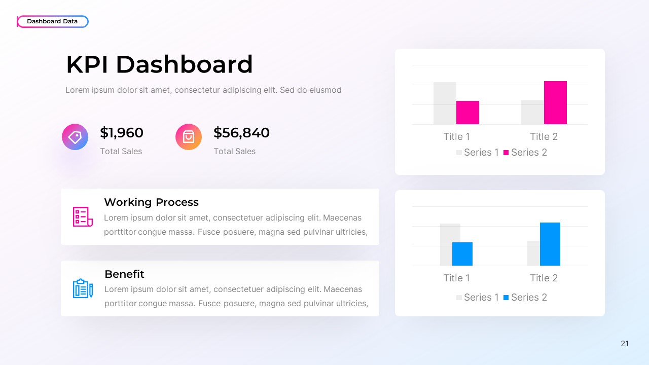 Dashboard Data PowerPoint Template, Presentation Templates | GraphicRiver