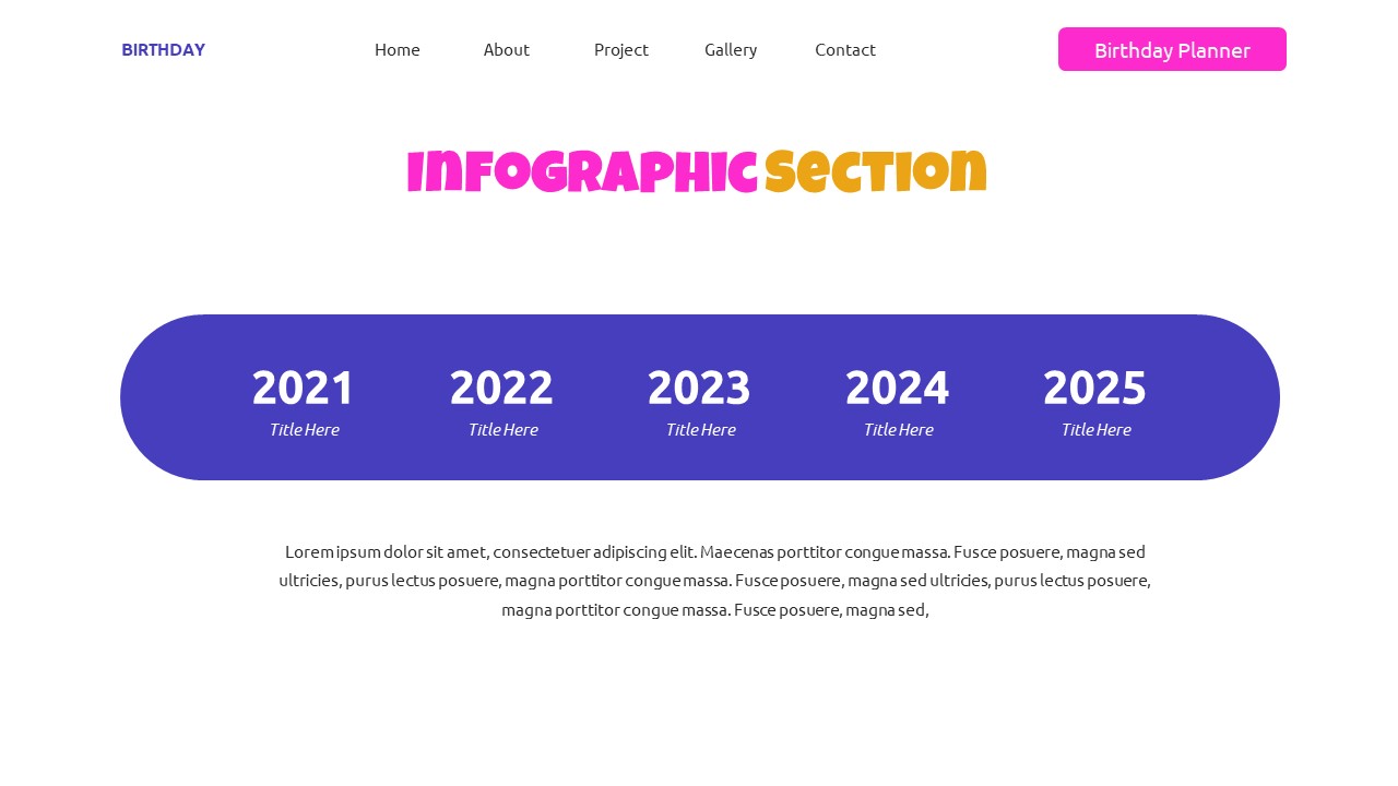 Birthday - Birthday Planner Google Slide Templates, Presentation Templates