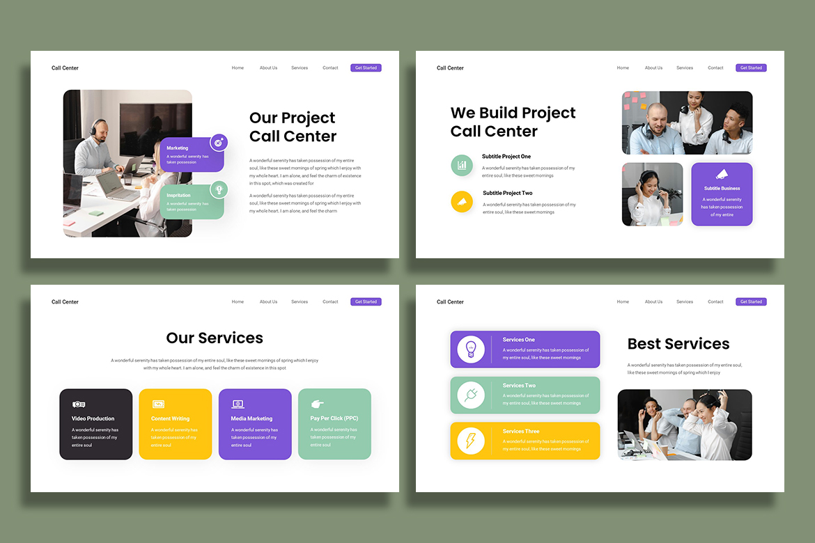 Custome service powerpoint template, Presentation Templates | GraphicRiver