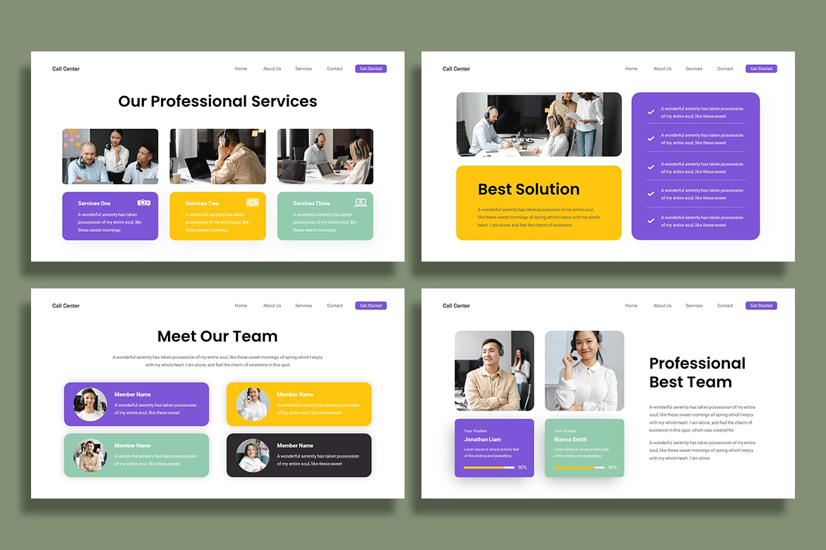 Custome service powerpoint template, Presentation Templates | GraphicRiver