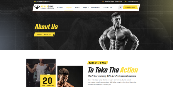 PowerZone - Fitness, Workout & Gym Django Template by DexignZone ...