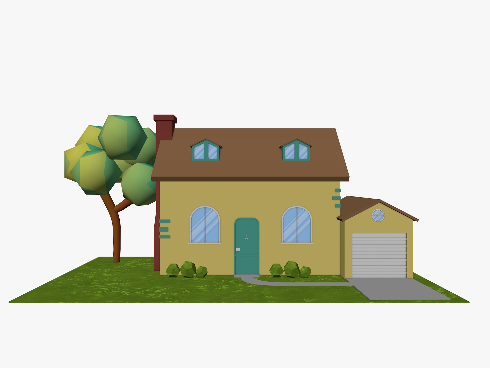 Cartoon House 3 Low-poly 3D model by 3DnModels | 3DOcean