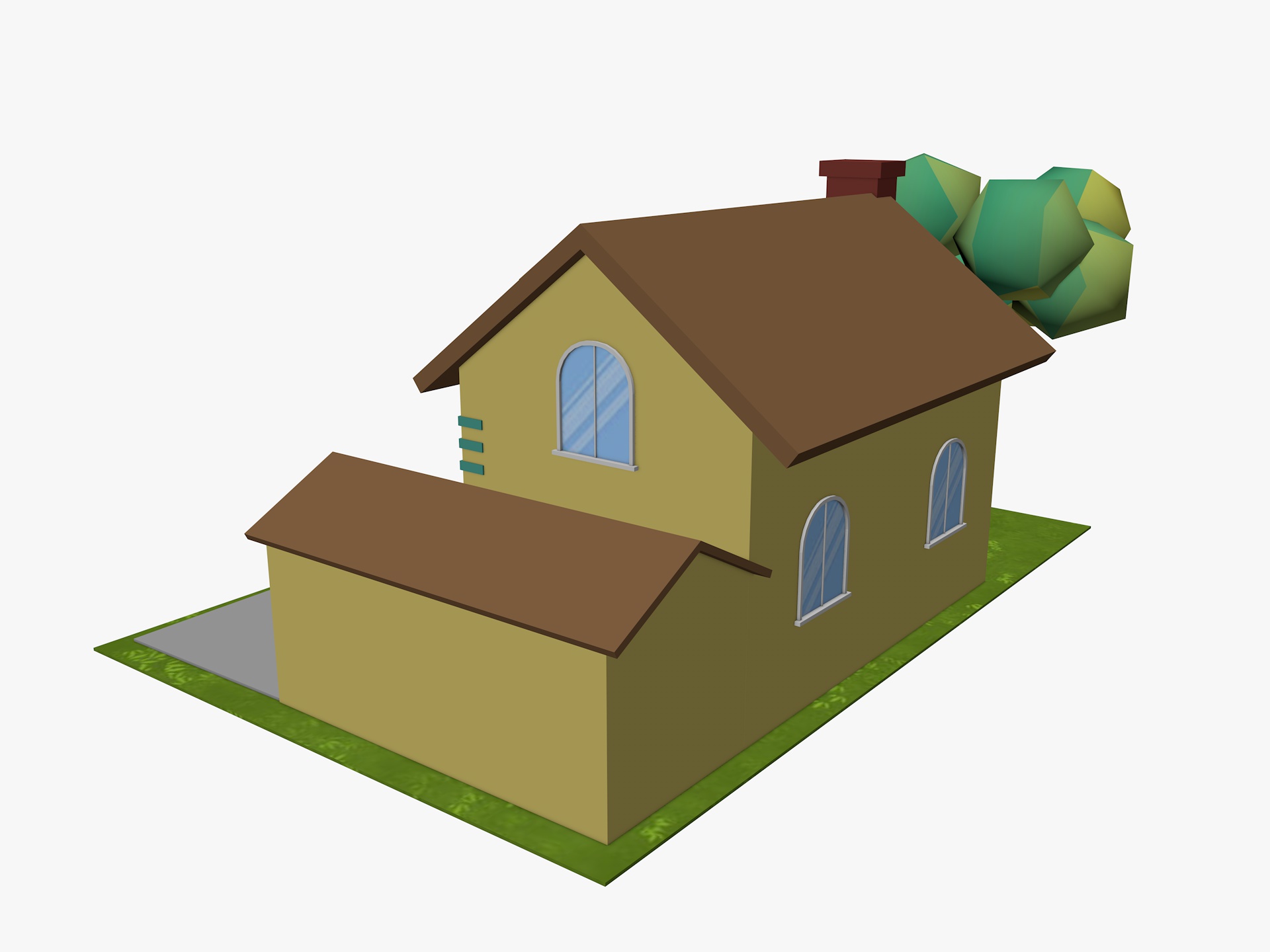Cartoon House 3 Low-poly 3D model by 3DnModels | 3DOcean