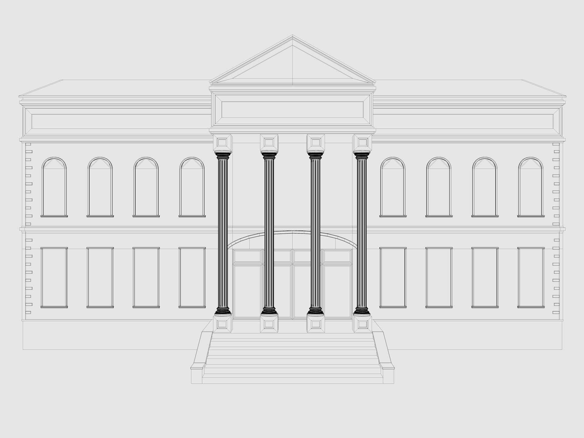 Cartoon Courthouse 3D model by 3DnModels | 3DOcean