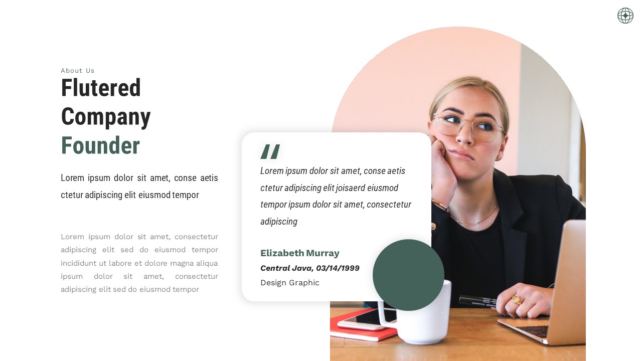 Flutered - Modern Business Keynote Template, Presentation Templates