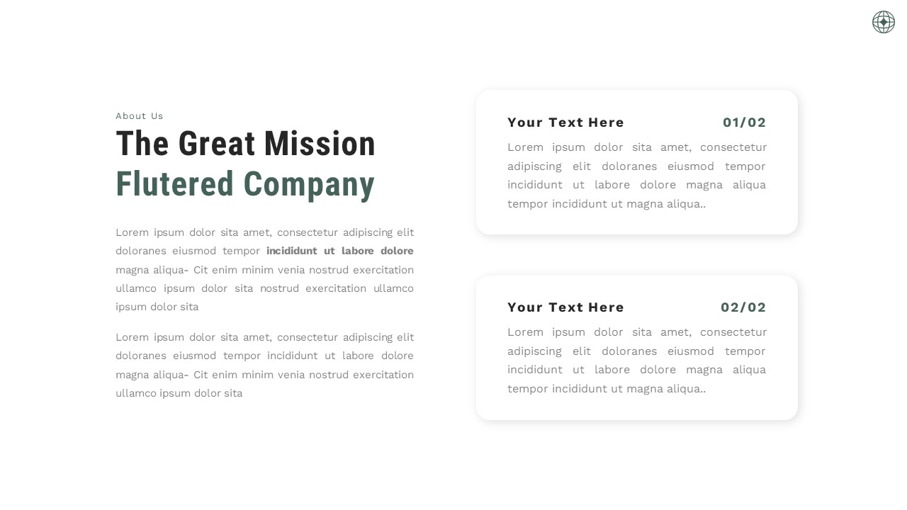 Flutered - Modern Business Keynote Template, Presentation Templates