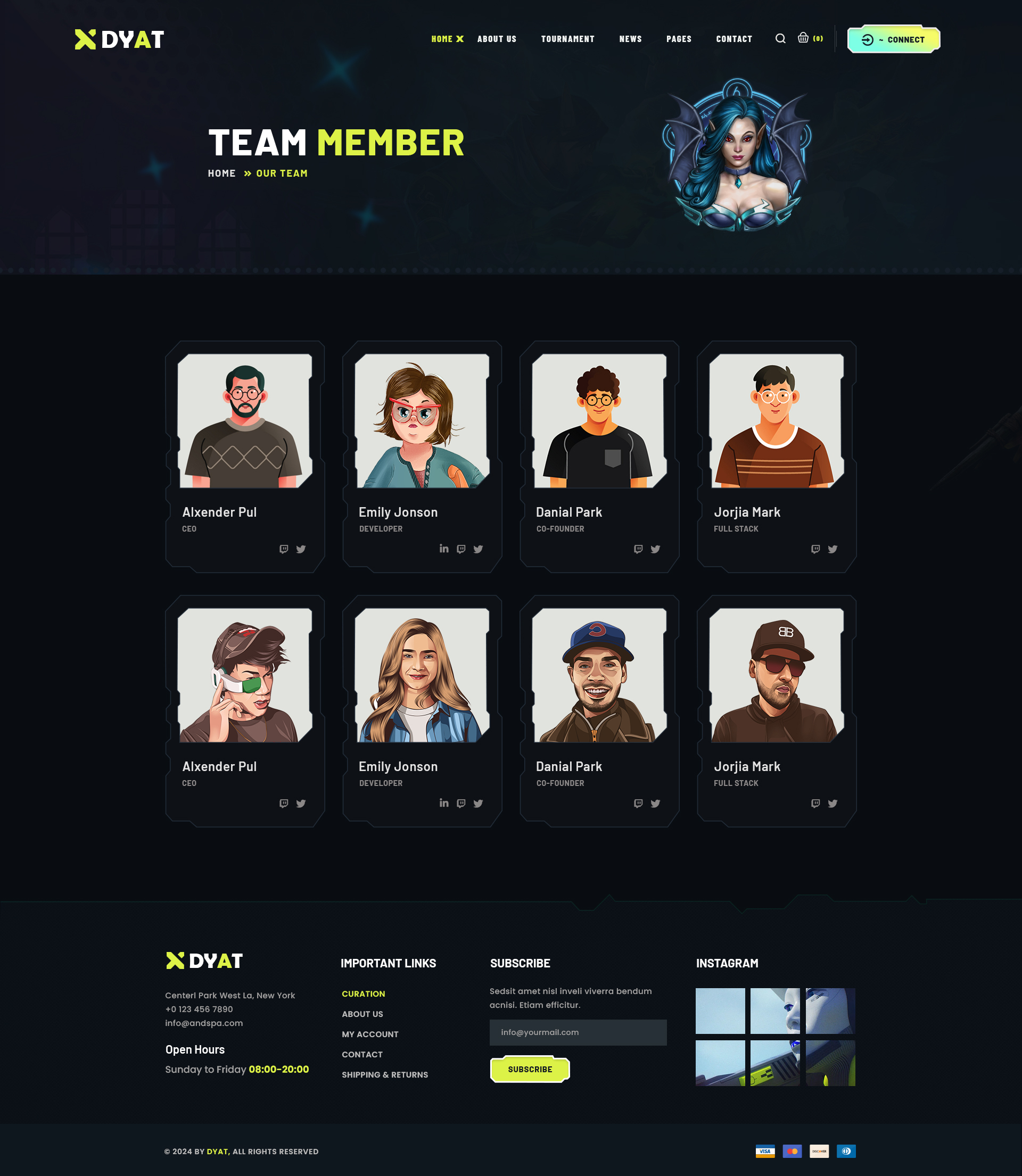 DYAT - eSports and Gaming NFT PSD Template by wowtheme7 | ThemeForest