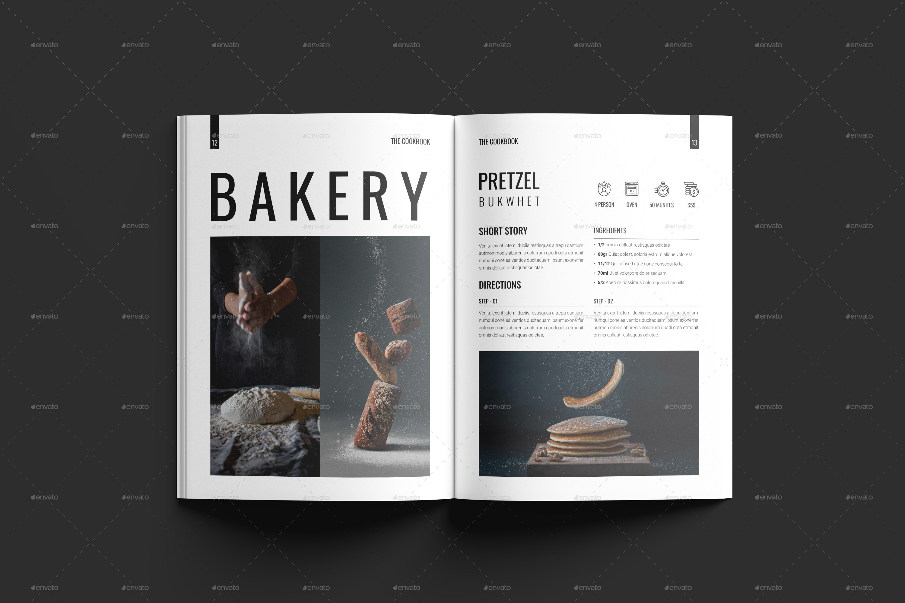 Cookbook Template | Ms word & InDesign Template, Print Templates ...