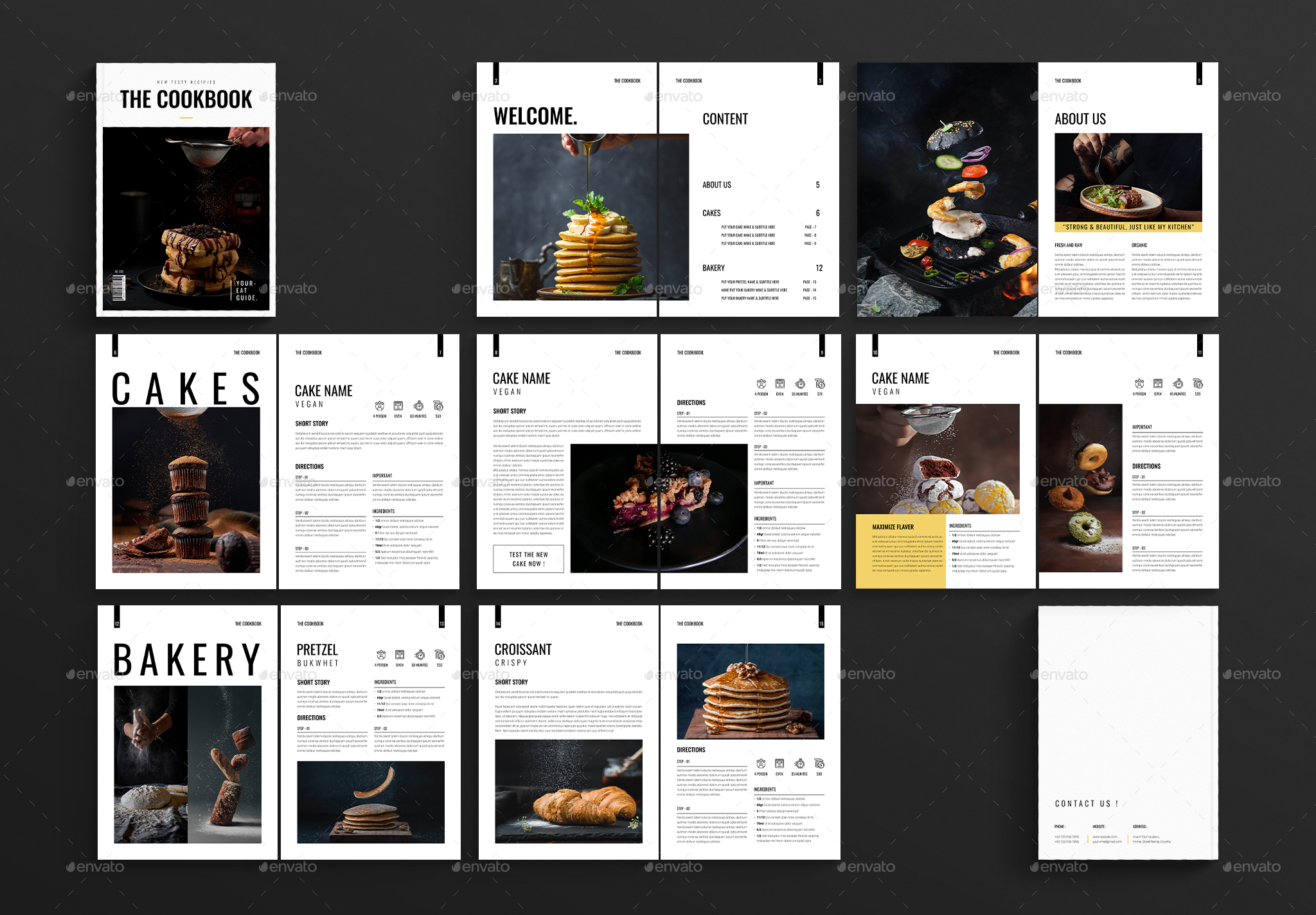 Cookbook Template | Ms word & InDesign Template, Print Templates ...