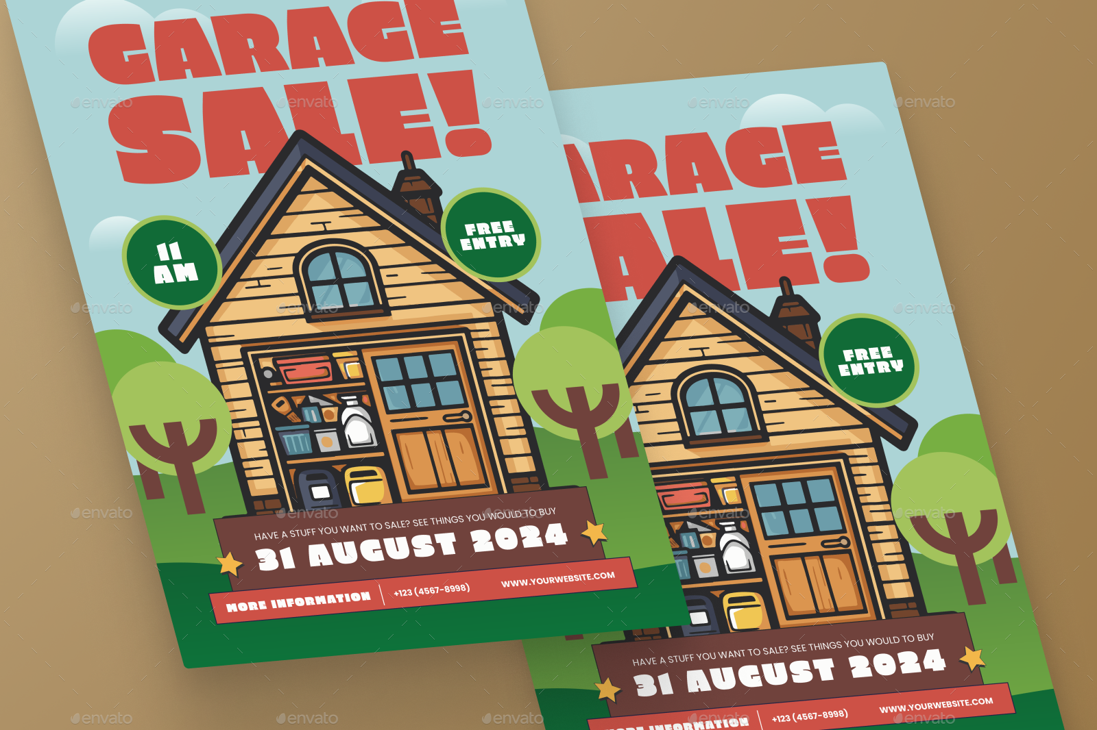 Garage Sale Promo Flyer, Print Templates | GraphicRiver