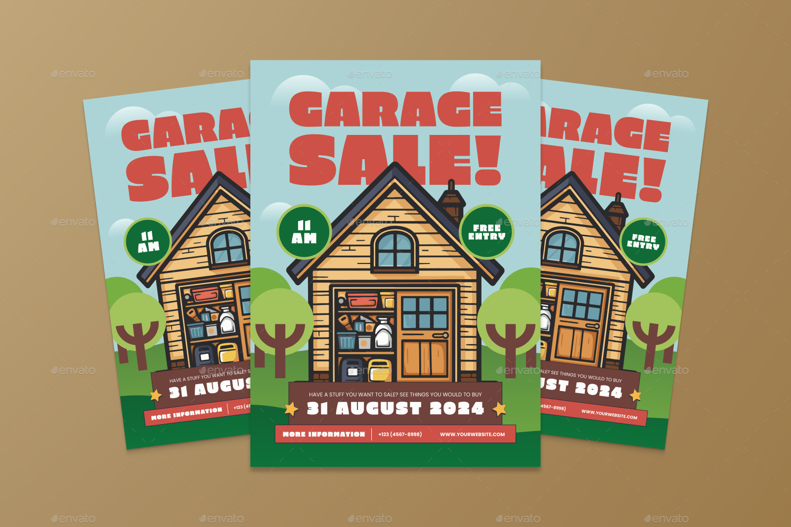 Garage Sale Promo Flyer, Print Templates | GraphicRiver