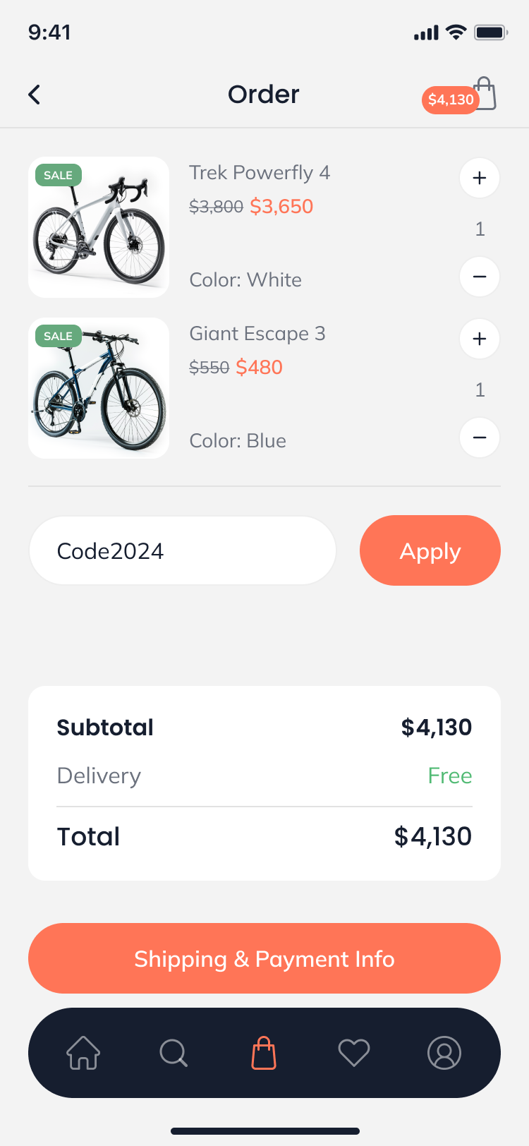 SpinRide - Bike Store Mobile App Sketch UI Template by George_Fx ...