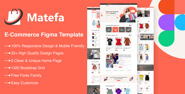 Matefa- E-Commerce Figma Template by ThemeFlowx | ThemeForest