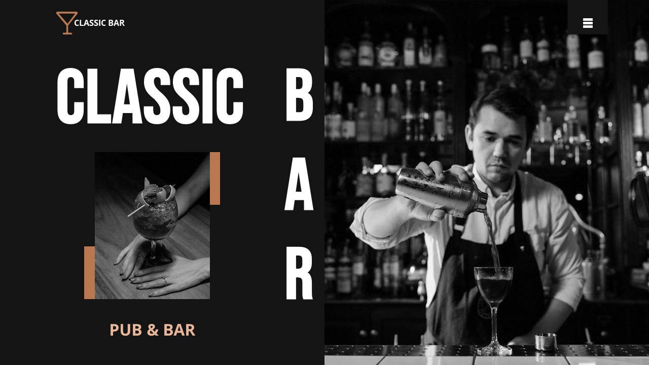 Classic Bar - Pub & Bar Powerpoint Templates, Presentation Templates