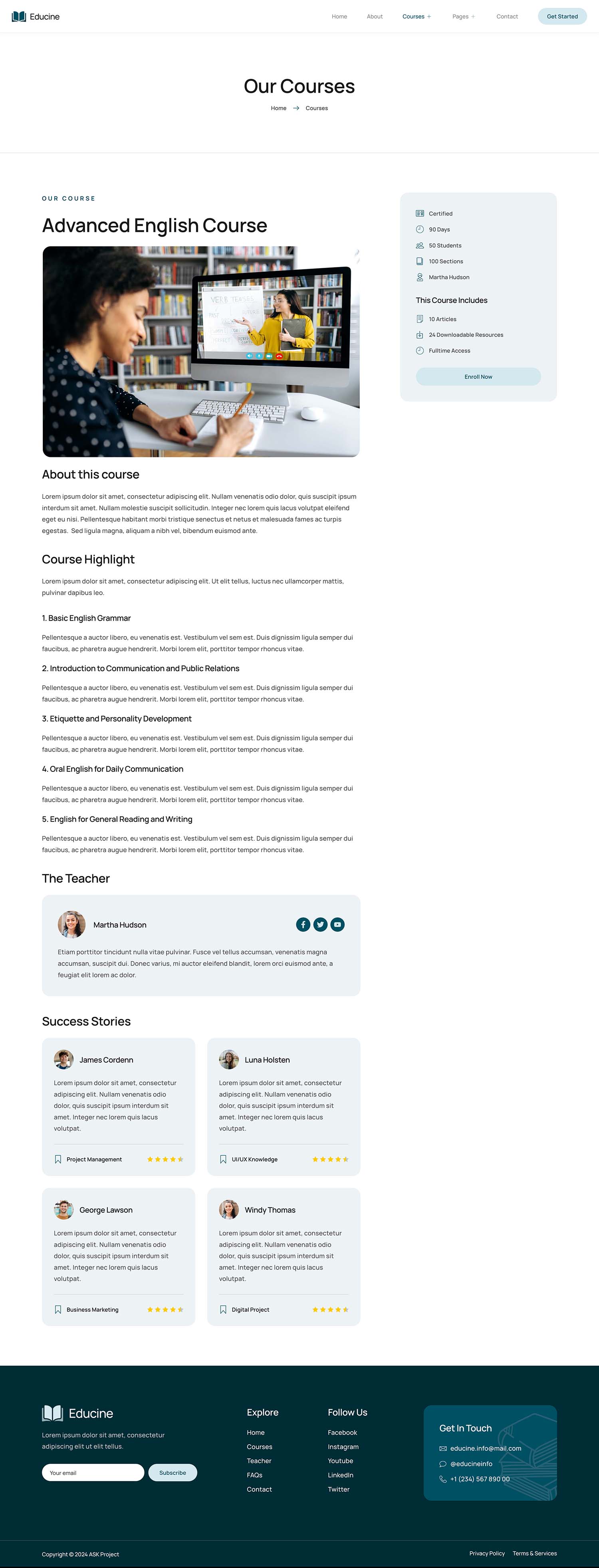 Educine - Online Course & Education Elementor Template Kit by askproject