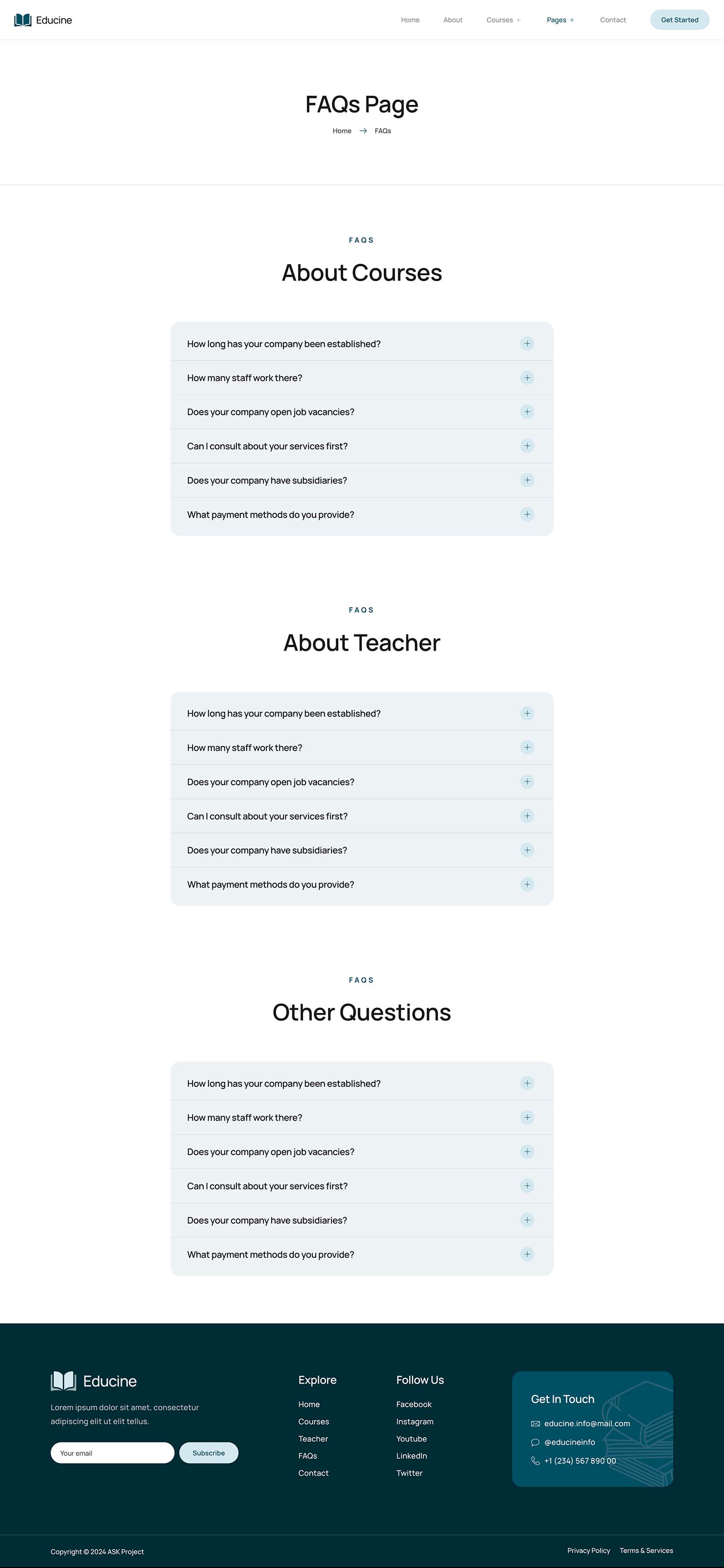 Educine - Online Course & Education Elementor Template Kit by askproject