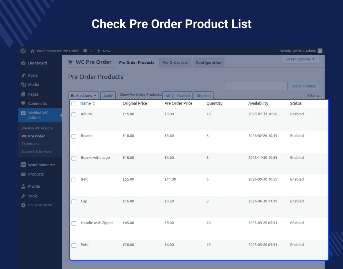 WordPress WooCommerce Pre Order Plugin by Webkul | CodeCanyon