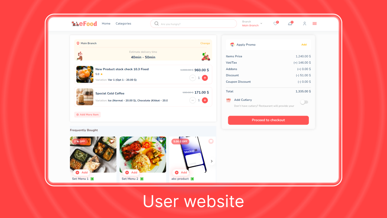 eFood - Food Delivery App with Laravel Admin Panel + Delivery Man App ...