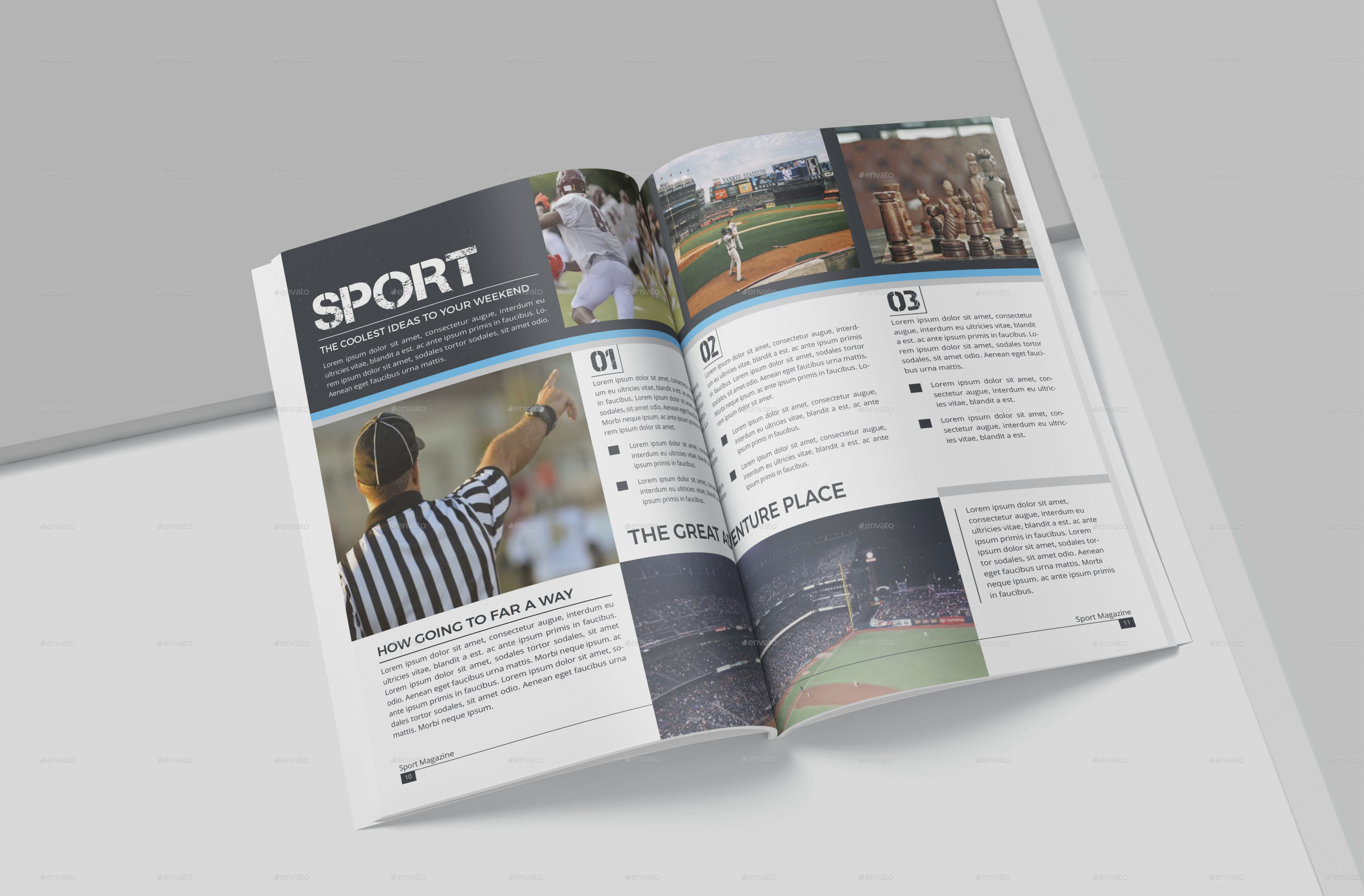 Sport Magazine Template, Print Templates | GraphicRiver