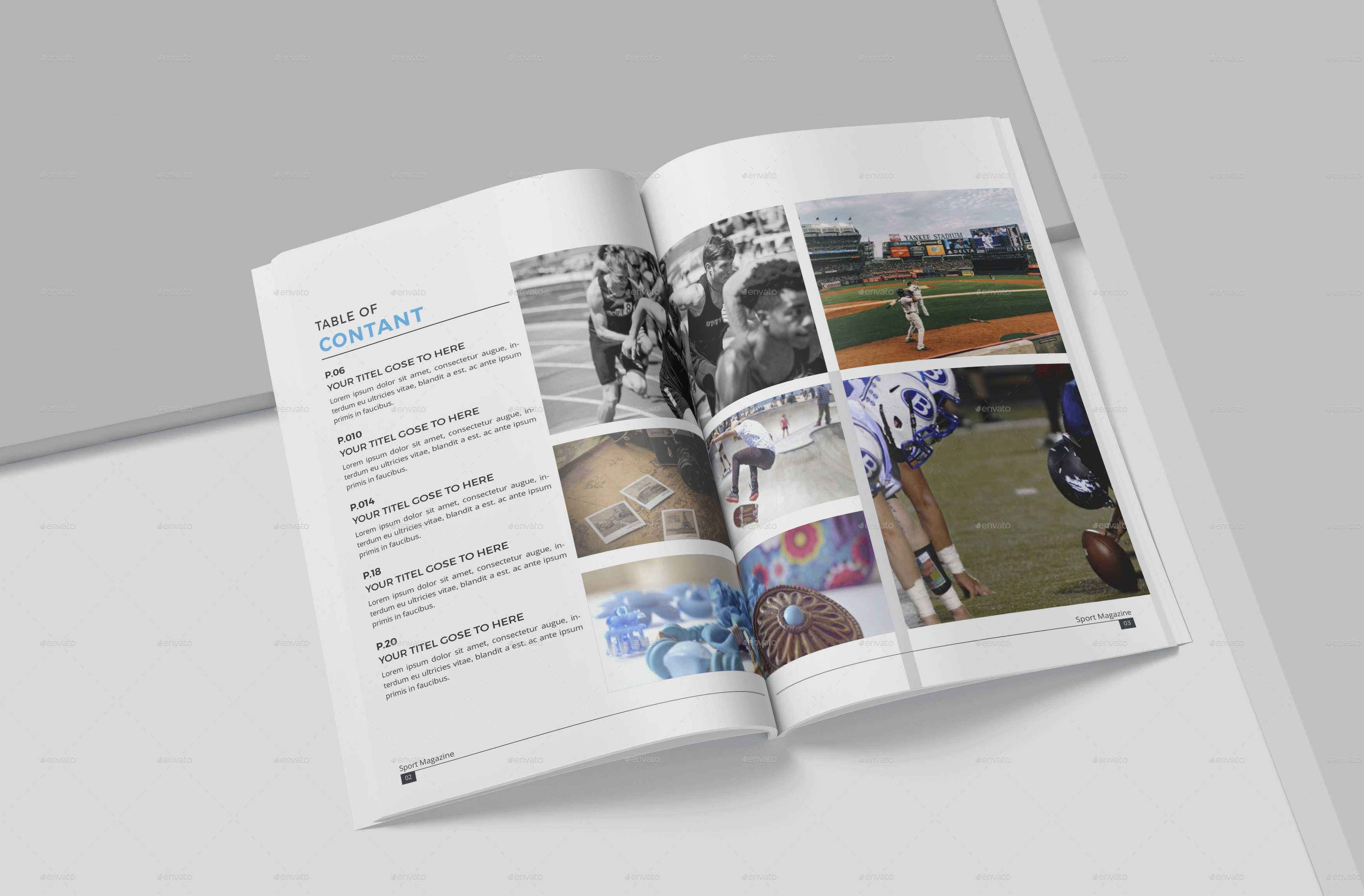 Sport Magazine Template, Print Templates | GraphicRiver