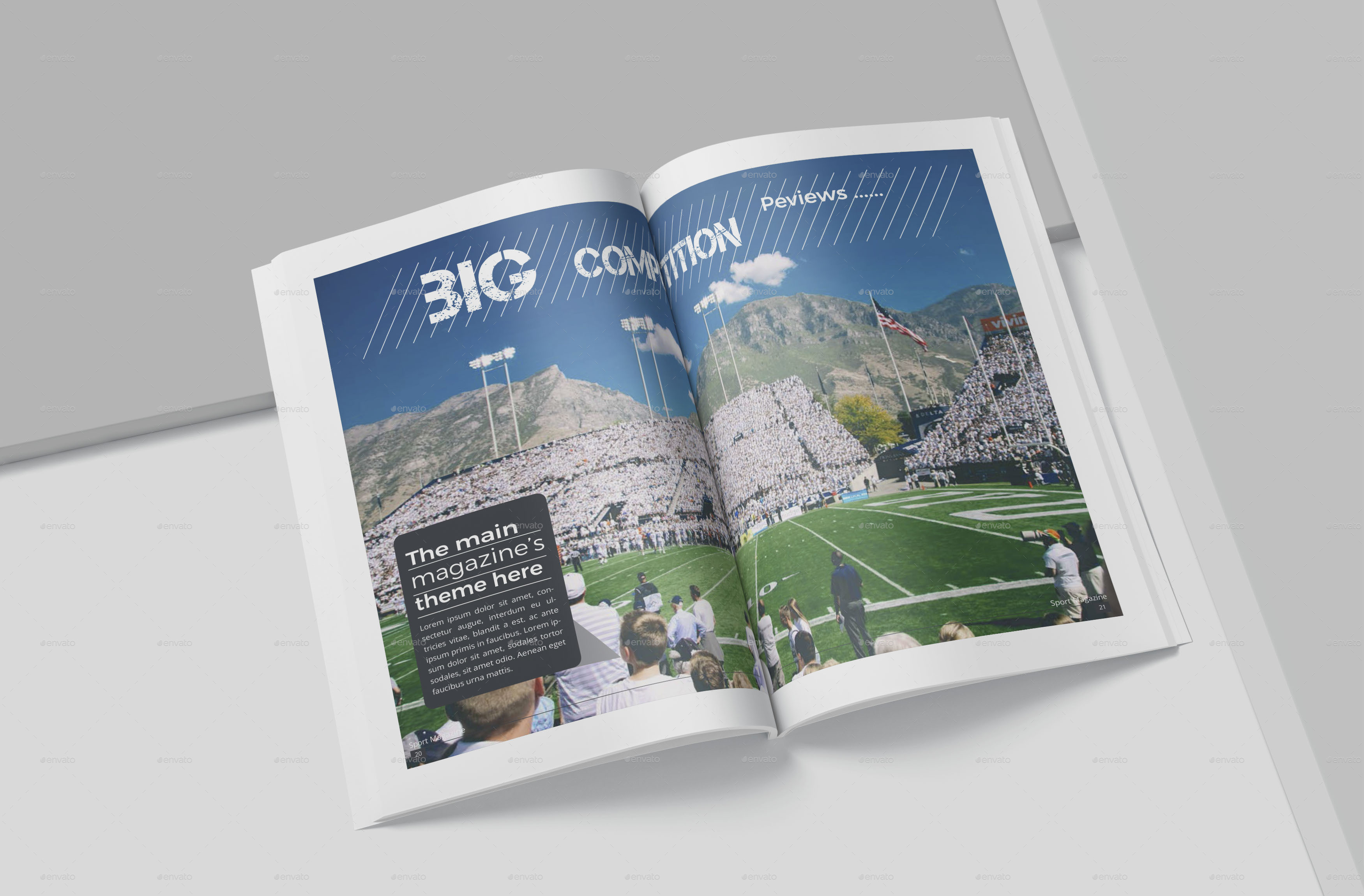 Sport Magazine Template, Print Templates | GraphicRiver