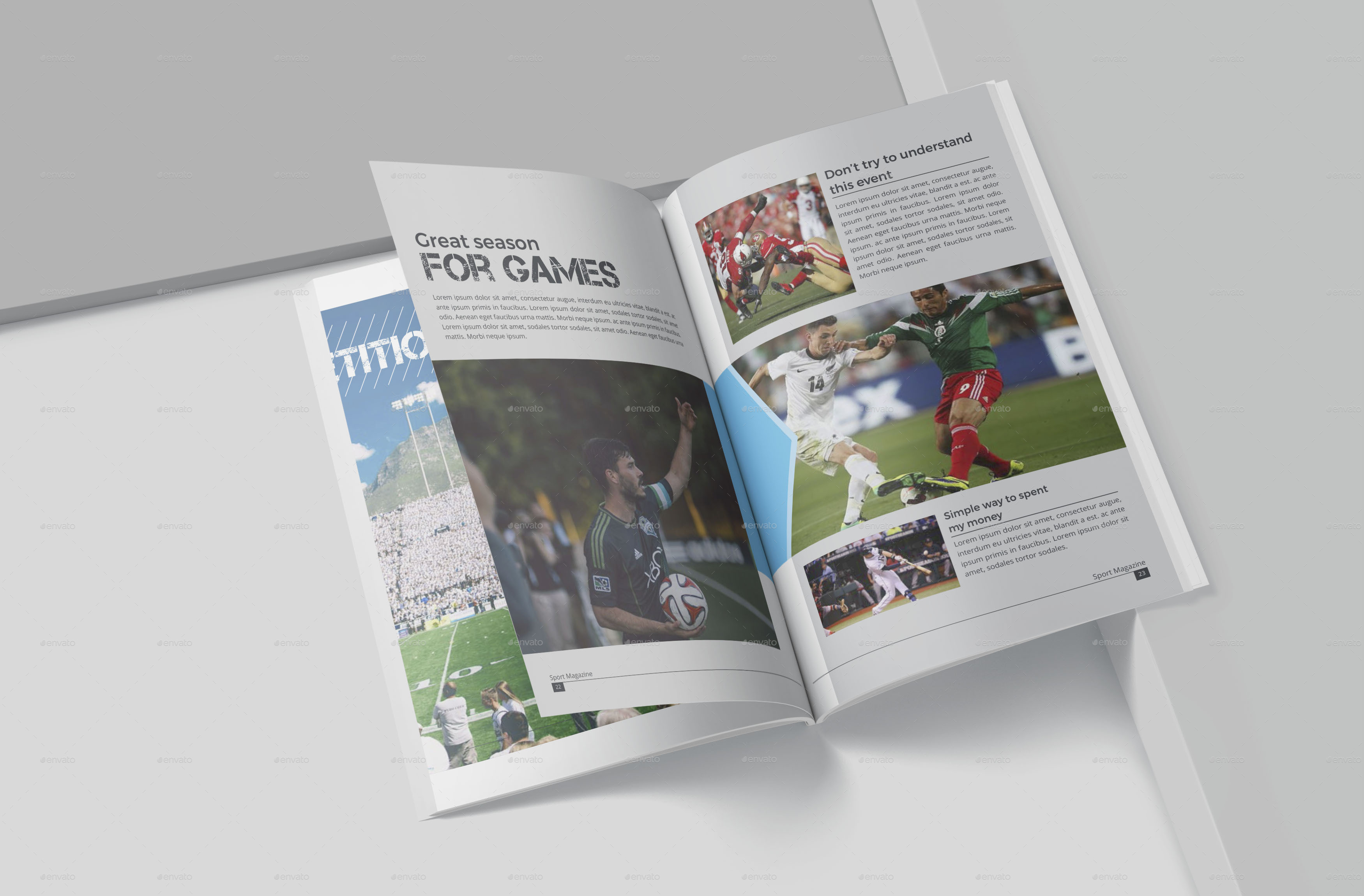 Sport Magazine Template, Print Templates | GraphicRiver