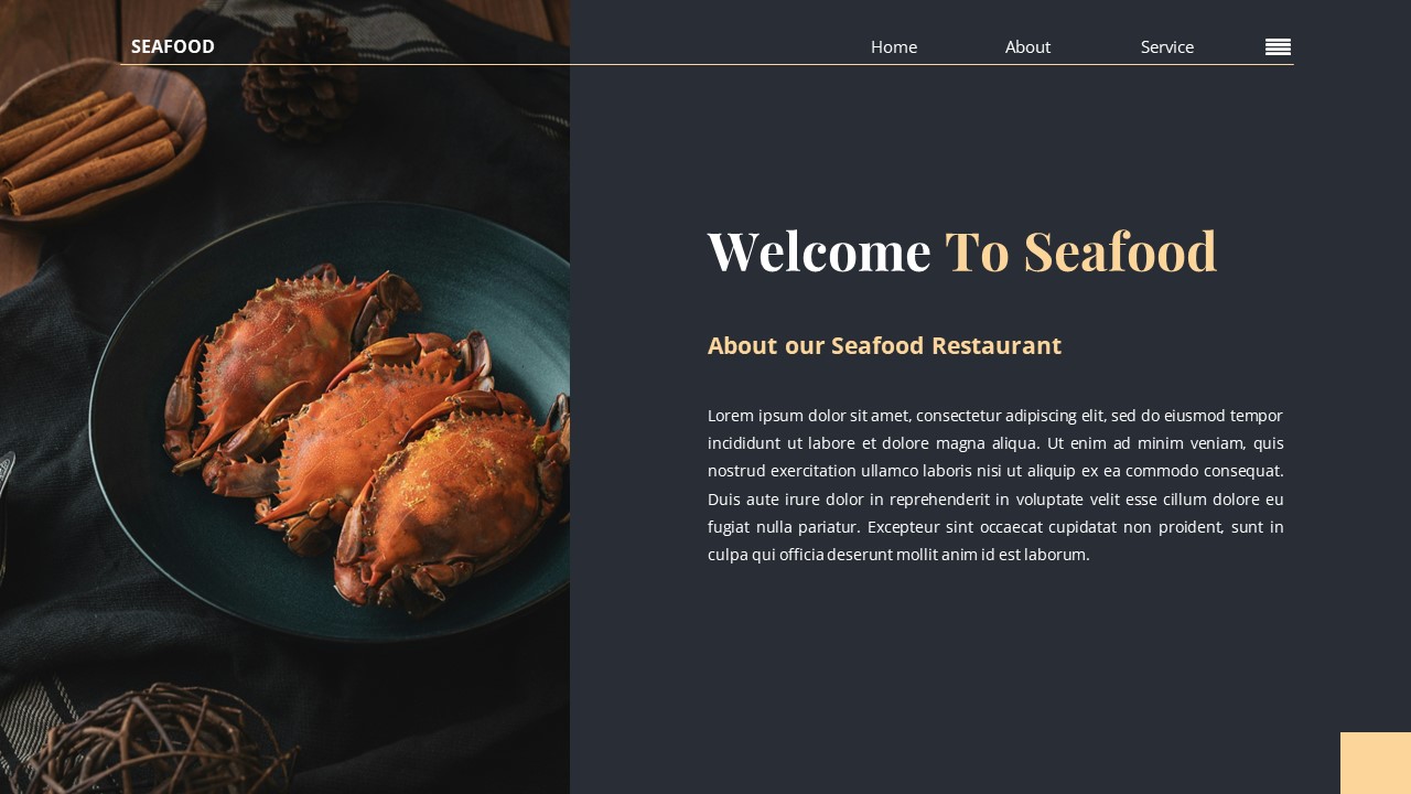 Seafood - Seafood Restaurant Powerpoint Templates, Presentation Templates