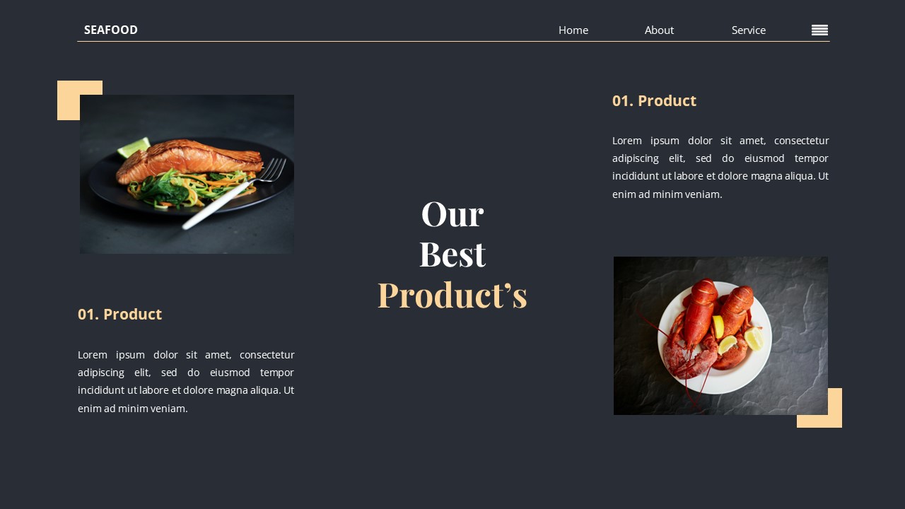 Seafood - Seafood Restaurant Powerpoint Templates, Presentation Templates