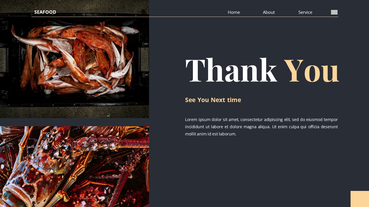 Seafood - Seafood Restaurant Keynote Templates, Presentation Templates