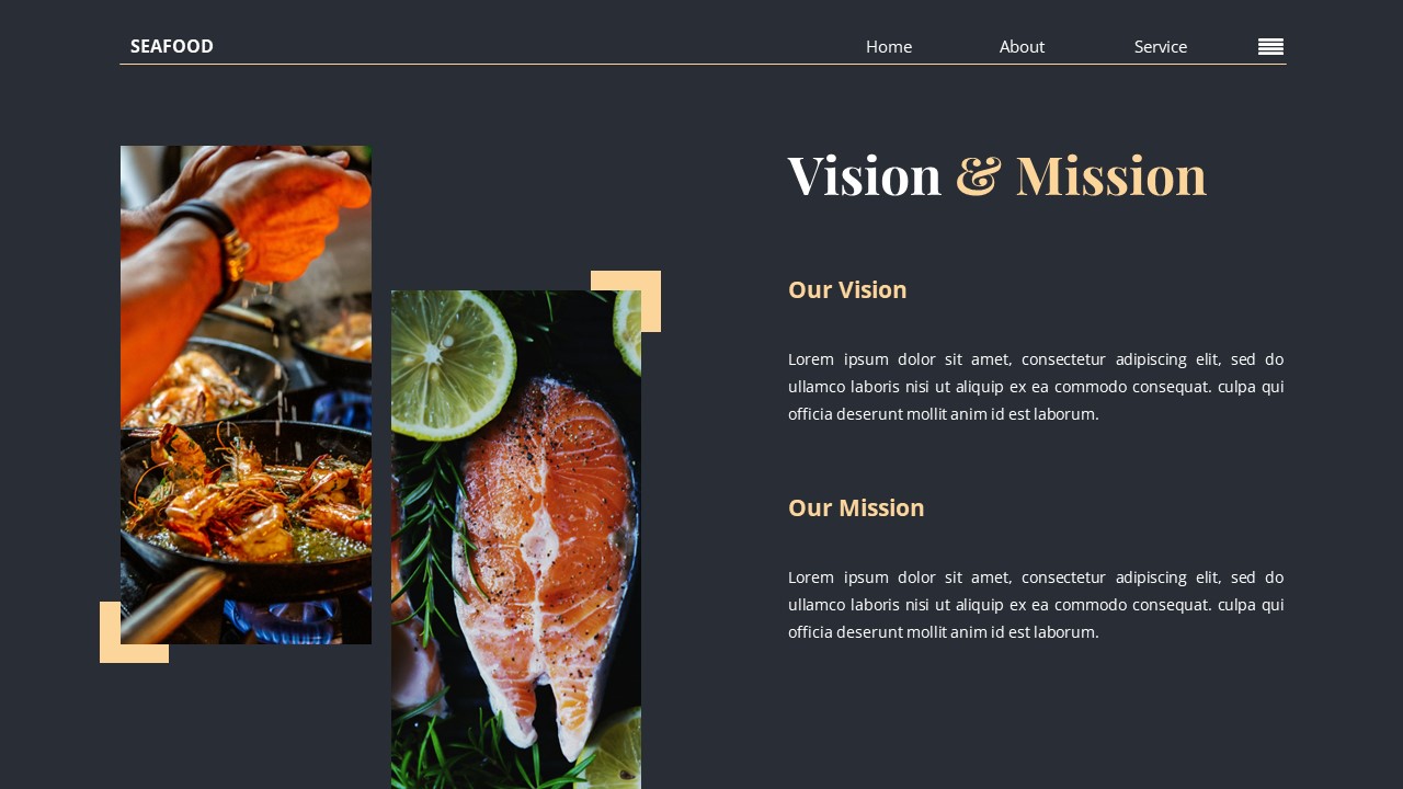 Seafood - Seafood Restaurant Keynote Templates, Presentation Templates