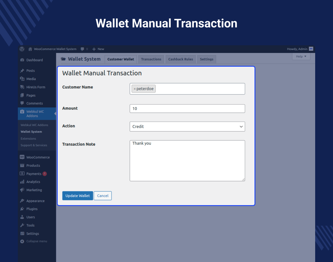 WordPress WooCommerce Wallet System Plugin by Webkul | CodeCanyon