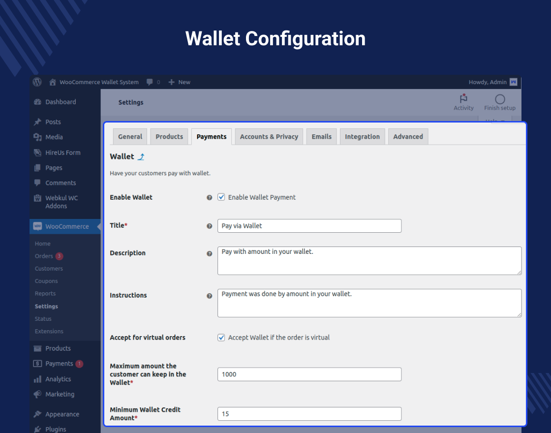 WordPress WooCommerce Wallet System Plugin by Webkul | CodeCanyon