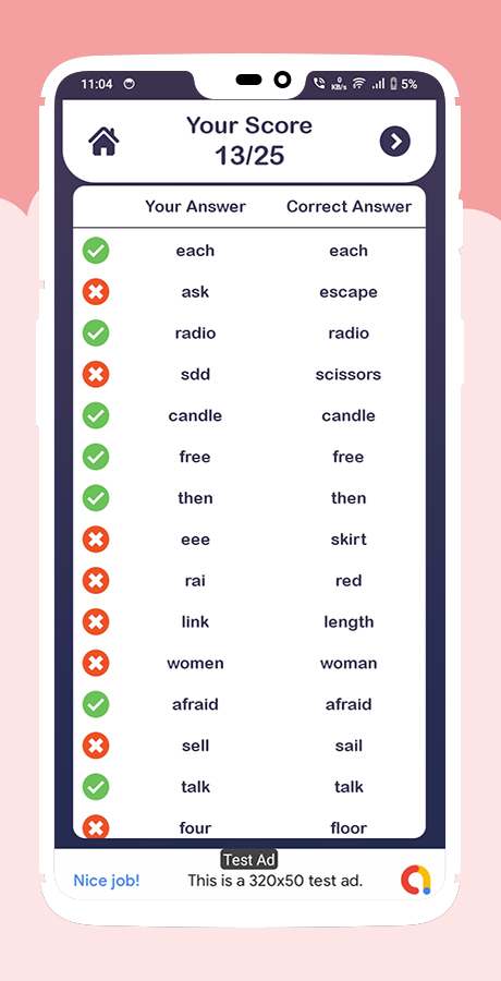 Hear & Spell Spelling Learning Android Game, Listen English Daily ...